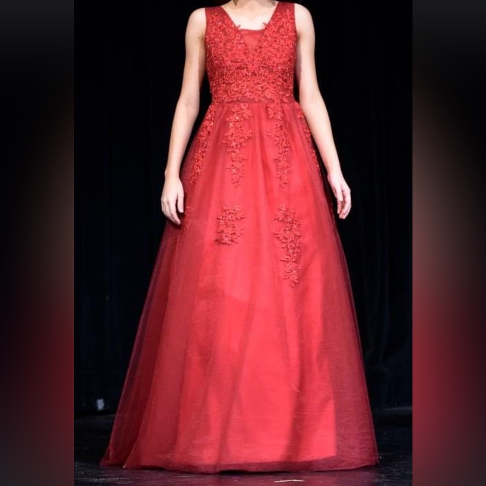Red Pageant Dress - Gem